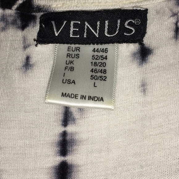 VENUS | Tops | Venus Tiedye Look Fluted Vneck Long Summer Shirt | Poshmark